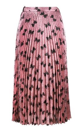 Gucci Iridescent bow lurex pleated skirt Size S