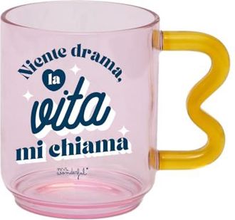 Mr. Wonderful WOA2413649IT Mr.Wonderful-Tasse-Kein Drama, das Leben Ruft mich, Glas