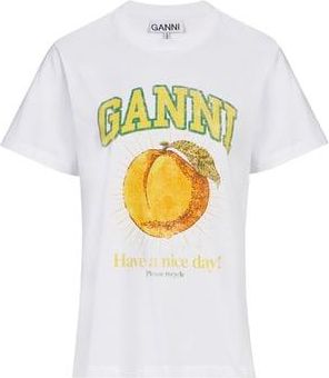 Ganni T-shirt Basic Jersey Peach