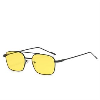 Generic Lunettes De Soleil &Agrave; Petite Monture En M&eacute;tal For Hommes, For Sports Plein Air Et Conduite(Yellow)
