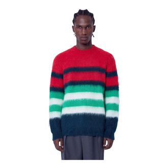 Lacoste Pull Piqu&eacute; en Alpaga Bross&eacute; &agrave; Rayures- Collection Pr&ecirc;t-&agrave;-Porter - Homme - Pulls - Multicolore - Taille: S