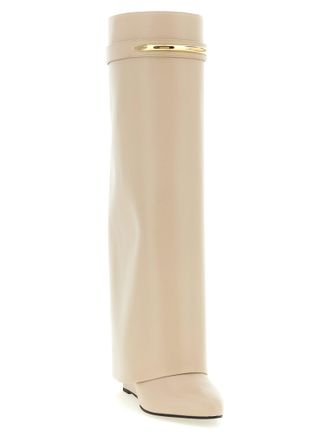 Givenchy Womens Beige Calfskin Over The Knee Shoe