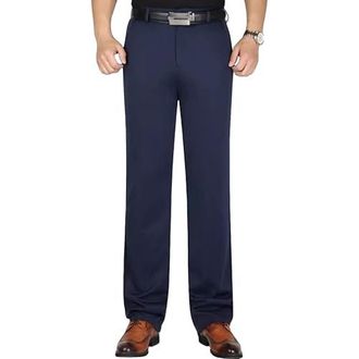 Generic Pantalon d&eacute;t&eacute; fin pour homme - L&eacute;ger - D&eacute;contract&eacute; et confortable - Coupe droite, bleu, 44
