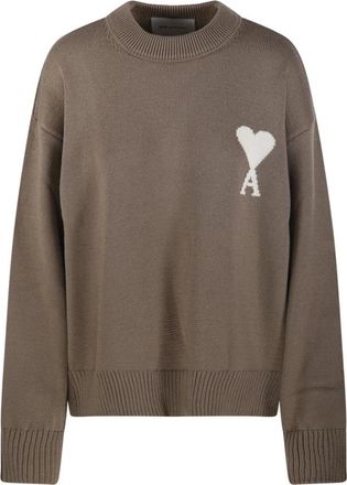 Ami Femme, Pulls, Brun, Taille: 42 FR Pull ras du cou ADC