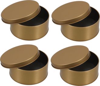 Garneck Vorratsboxen Für Die Speisekammer Groß Rund Lebensmittel-organizer Behälter Vorratsdosen Aus Metall Deckel 4-teilig Goldfarben