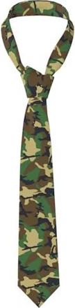 Generic Cravate Motif Camouflage Vert &Eacute;l&eacute;gant Necktie Tendance Cravate Pour Homme Pour F&ecirc;te &Eacute;v&eacute;nements Accessoires