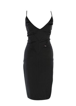 Chanel Black Silk Cocktail Dress Size S