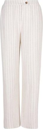 Esqualo Femme, Pantalons, Beige, Taille: 40 FR Pantalons Linen Stripe