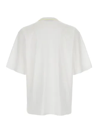 Jacquemus Mens T-Shirt With Front Logo, White Cotton T-Shirts And Polos