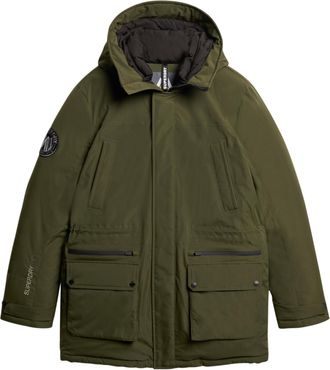 Superdry Herren City Gepolsterter Parka Mantel Army Kaki XXL