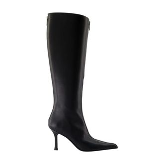 Alexander Wang Schwarze Leder Kniehohe Rei&szlig;verschlussstiefel - - Shoes - Damen - Schwarzk - 39 EU