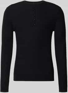 Antony Morato Strickpullover aus Lyocell-Woll-Mix mit Knopfleiste