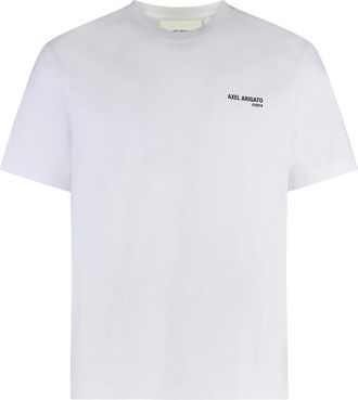 Axel Arigato Homme, Tops, Blanc, Taille: L T-shirt ras du cou en coton