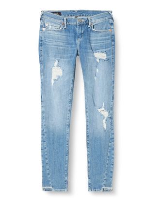 True Religion Halle Triangle Destroy Light Blue Denim