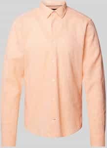 Joop Slim Fit Businesshemd aus Leinen-Baumwoll-Mix