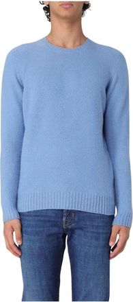 Drumohr Homme, Pulls, Bleu, Taille: M Pull ras du cou classique