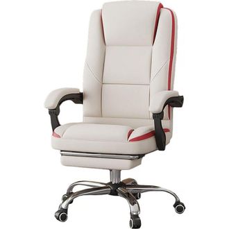 Habitat et Jardin Fauteuil de bureau en simili avec repose pieds Maissa - Beige