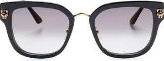 Cartier Sonnenbrille mit Butterfly-Gestell - Schwarz