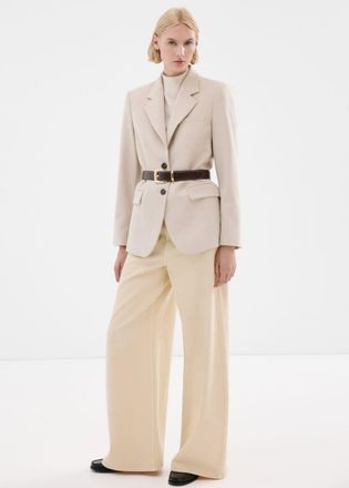 Mango Jean large taille normale vanille - Femme - 32 - MANGO