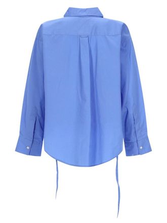 Aspesi Tie-Fastening Cotton Shirt - Blue