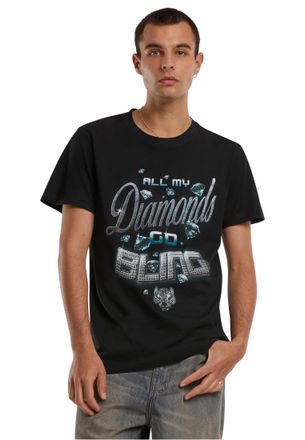 Mister Tee Herren Diamonds Go Bling Tee Black, L
