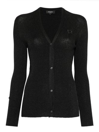 Rochas cardigan &agrave; logo - Noir
