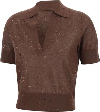 KANGRA Femme, Pulls, Brun, Taille: 38 FR Viscose Polo