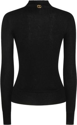 Twinset Femme, Pulls, Noir, Taille: 38 FR Pull ras du cou