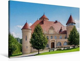 Calvendo Premium Textil-Leinwand 75 x 50 cm Quer-Format Herrenhaus Schloss Stolpe, Usedom | Wandbild, HD-Bild auf Keilrahmen, Fertigbild auf hochwertigem Vlies