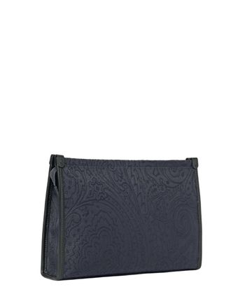 Etro Etro Grande pochette en nylon jacquard
