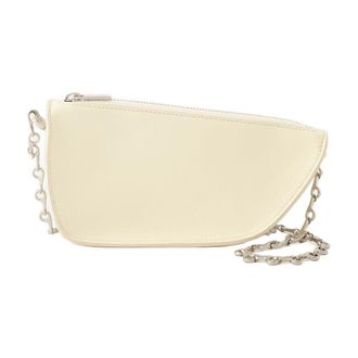 Burberry Unisex Shield Wallet Beige Lambskin
