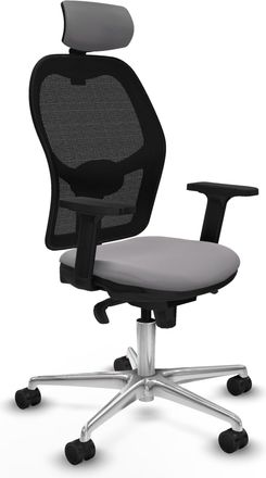 Piqueras y Crespo Drehstuhl mit Chorquera Armen, h&ouml;henverstellbarer Lendenwirbelst&uuml;tze und Kopfteil h&ouml;henverstellbar und neigbar. Ausgestattet mit 5 Positionen. Schwarz