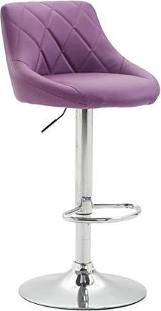 Clp Tabouret De Bar Réglable en Hauteur Lazio Similicuir I Chaise Hauteur De Bar Confortable avec Dossier Et Repose-Pied I Réglable Pivotant, Couleur:Viol