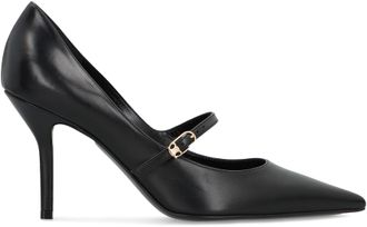 Celine Womens Judy Strappy D&eacute;collet&eacute; Leather Black Calf Pumps High Heel Shoes