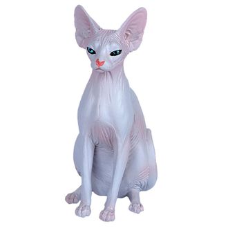 Valiclud Realistische Kleine Haarlose Katzenfigur aus Robustem Kunststoff Glatte Oberfläche Pädagogisches Katzenornament für Kreativität und Tiererkennung