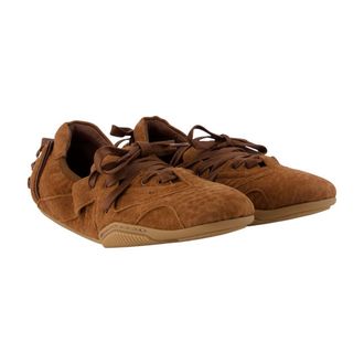 Acne Studios Womens Lace-Up Lambskin Sneaker Brown