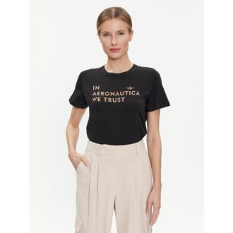 Aeronautica Aeronautica Militare T-Shirt 241TS2233DJ510 Schwarz Regular Fit