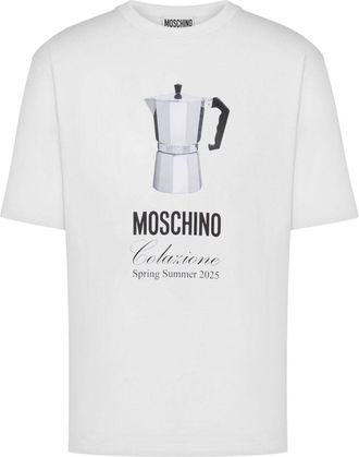 Moschino t-shirt à slogan imprimé - Blanc