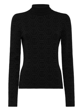 Philipp Plein pull &agrave; logo imprim&eacute; - Noir
