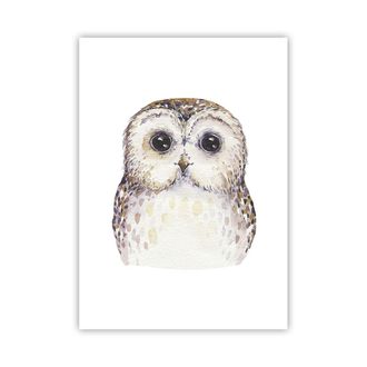 Arttor Wandposter Art Prints 50x70cm Poster ohne Rahmen Eule Waldkauz Grafik K&uuml;che Wanddeko Bild Wand Kunstdruck Deko Wandbilder Dekoration Wohnzimmer Schlaf