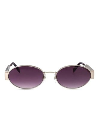 Marc Jacobs lunettes de soleil &agrave; monture ovale - Argent