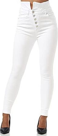 Elara Jeans Femme Stretch Push Up Chunkyrayan MEL0414 White 56 (8XL)