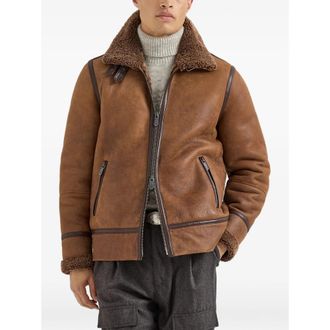 Brunello Cucinelli Shearling Aviator Jacket