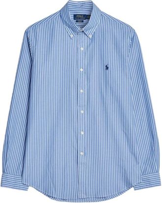 Polo Ralph Lauren Homme, Chemises, Bleu, Taille: XL Chemise en coton ray&eacute; avec logo