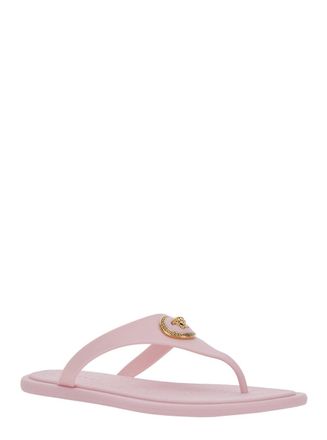 Versace Womens Sandals Gianni Ribbon Pink Thermoplastic Polyurethane