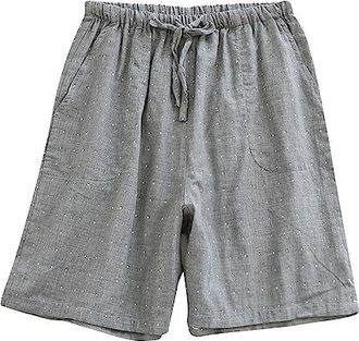 Generic Vêtements pour hommes, cadeaux pour hommes, shorts cadeaux assortis 2024, pyjama fin, pantalon décontracté pour la maison, pyjama de Noël rouge, gris,