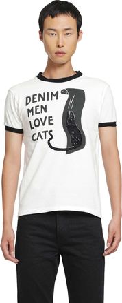 KAPITAL Denim Men Love Cats Ringer T