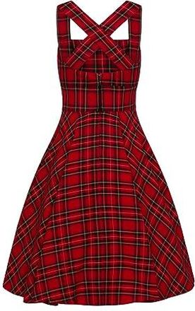 Hell Bunny Robe Salopette Irvine Femme Robe mi-Longue Rouge XXL