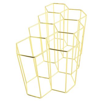 NUOBESTY Tofficu Stabiler Waben Weinflaschenhalter aus Dickem Metall Weinregal f&uuml;r K&uuml;che und Bar Langlebiger Flaschenst&auml;nder mit Elegantem Design Vielseitig f&uuml;