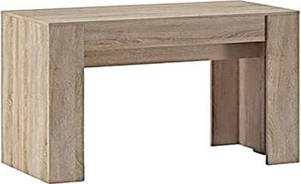Skraut Home Konsolentisch ausziehbar bis 237 cm - 5 Verschiedene Positionen - Maße geschlossen: 78 x 90 x 50 cm - Eiche - Ideal für Ihren Esszimmer, Wohnzimmer od
